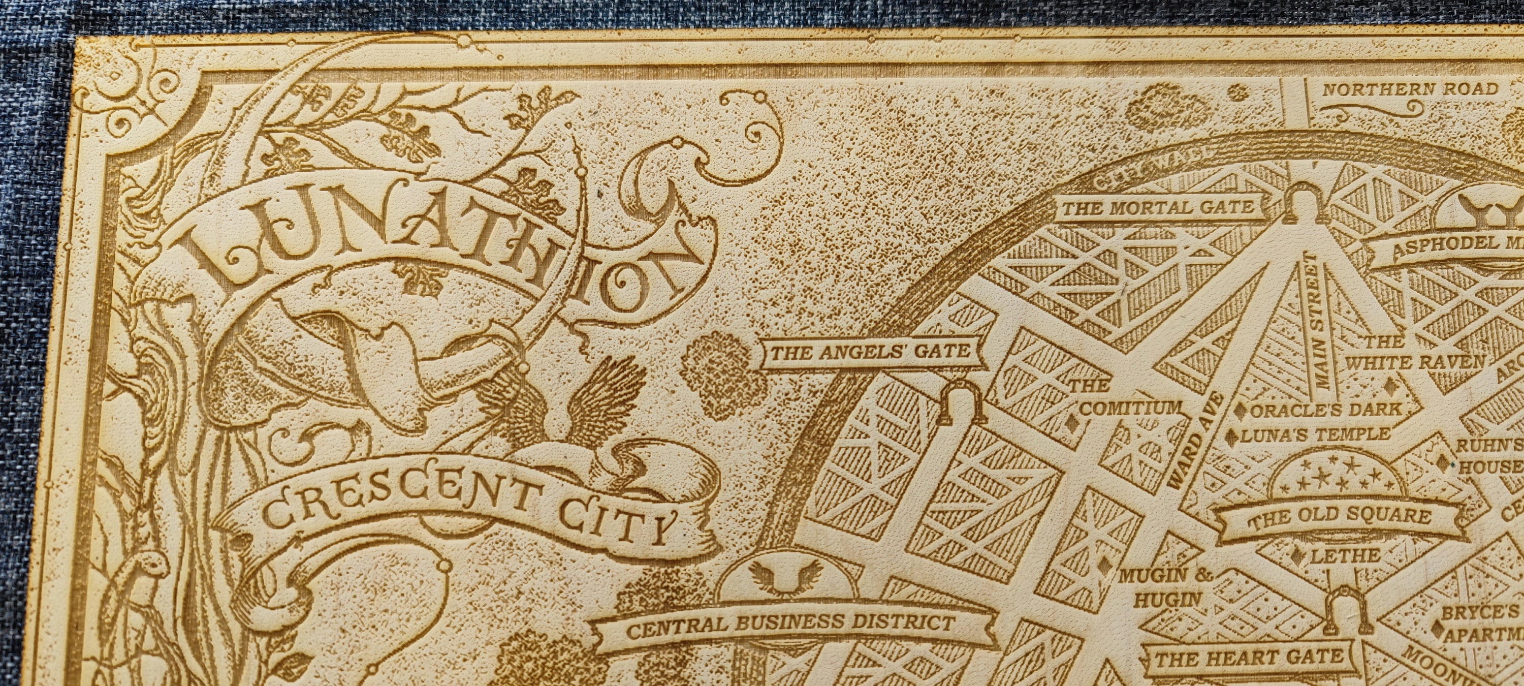 Laser Engraved Lunathion City From the Crescent City Series - Etsy UK