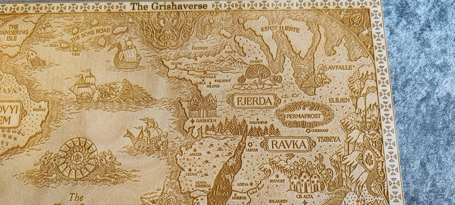 Laser Engraved Grishaverse World Map From the Grisha Universe - Etsy UK