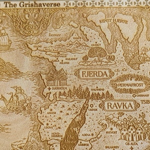 Laser Engraved Grishaverse World Map From the Grisha Universe - Etsy UK