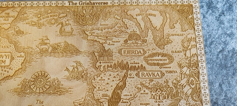 Laser Engraved Grishaverse World Map From the Grisha Universe - Etsy UK