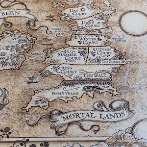 High Quality Map of the ACOTAR World From the Court of Thorns - Etsy ...