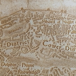 Laser Engraved Neverwinter City Map Neverwinter Online - Etsy UK