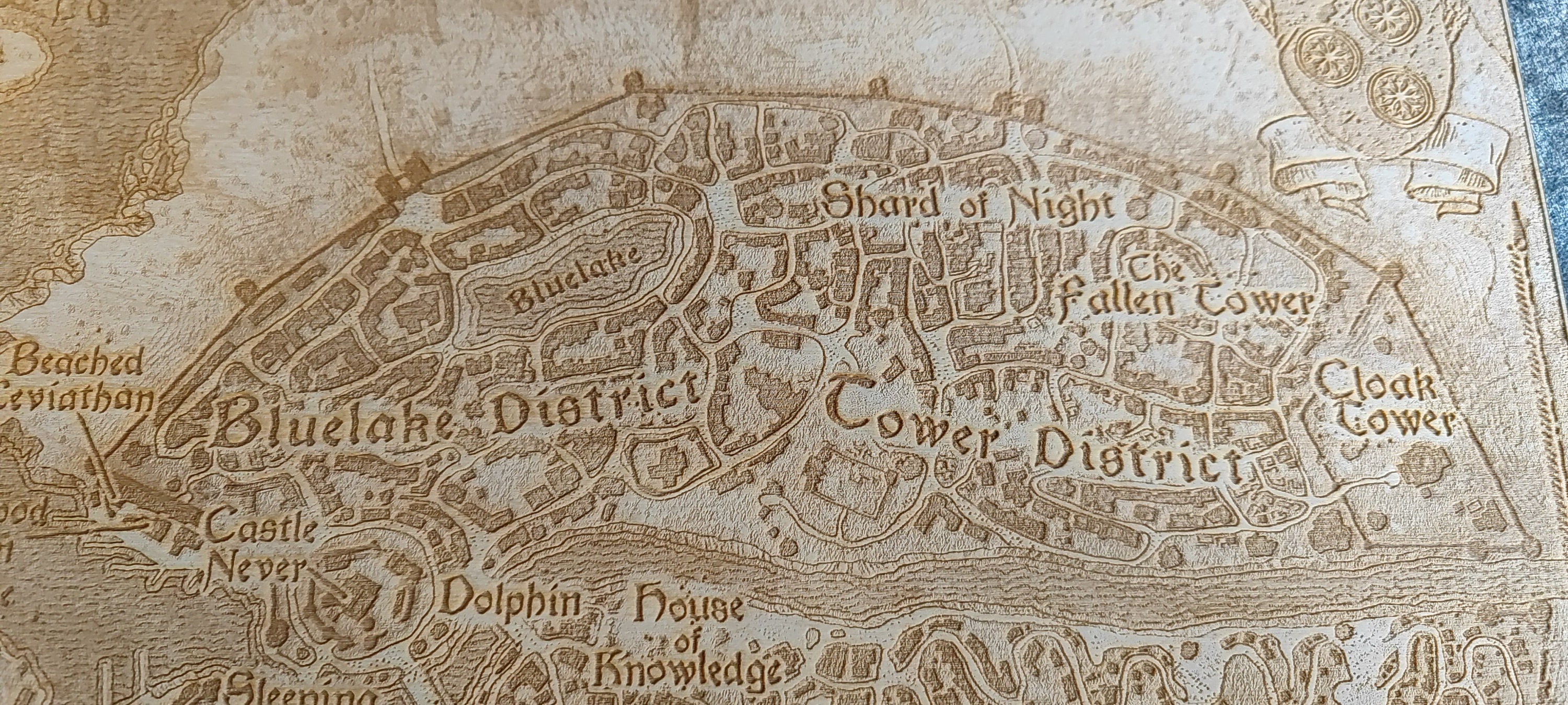 Laser Engraved Neverwinter City Map Neverwinter Online - Etsy UK
