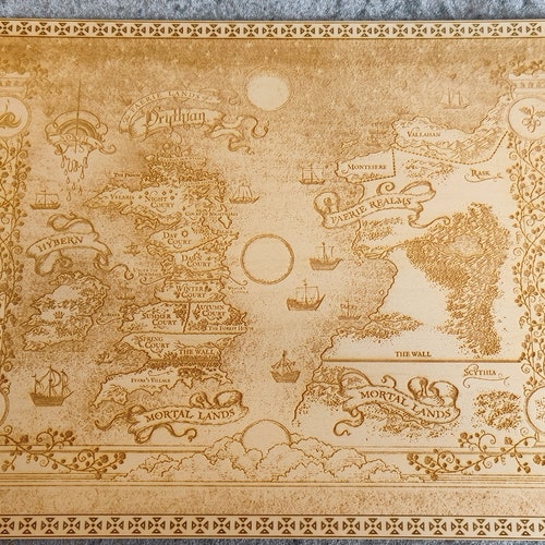 High Quality Map of the ACOTAR World From the Court of Thorns - Etsy ...