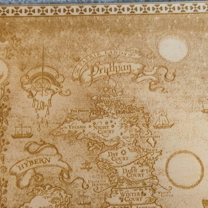 Laser Engraved ACOTAR World Map From the Court of Thorns and Roses ...