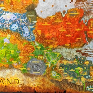 High Quality Map of the Outlands From World of Warcraft - Etsy