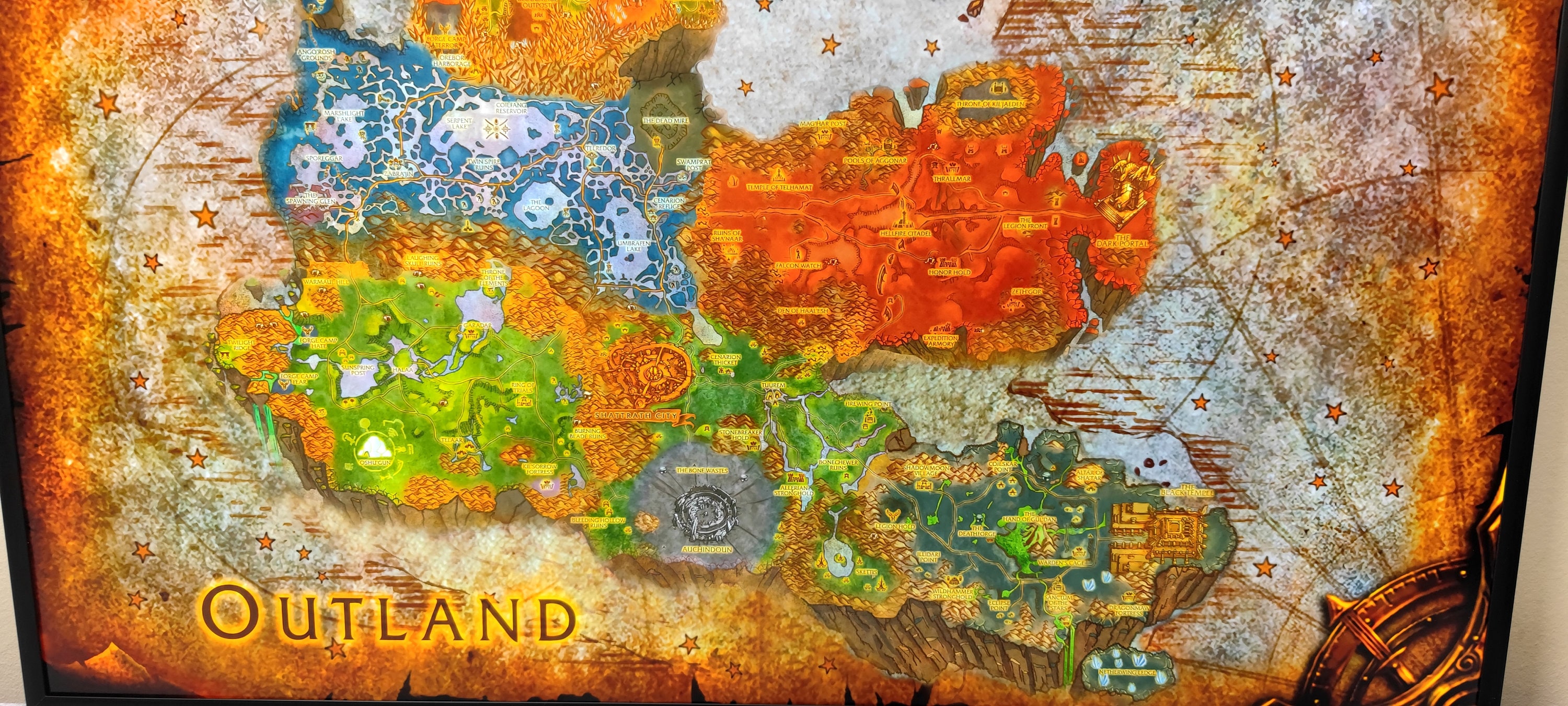 High Quality Map of the Outlands From World of Warcraft - Etsy UK
