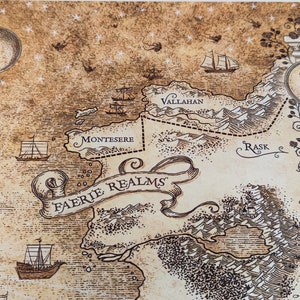 High Quality Map of the ACOTAR World From the Court of Thorns and Roses ...