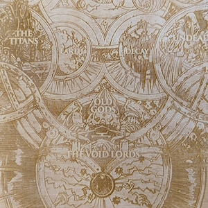 Laser Engraved World of Warcraft Chronicles Cosmology Chart - Etsy