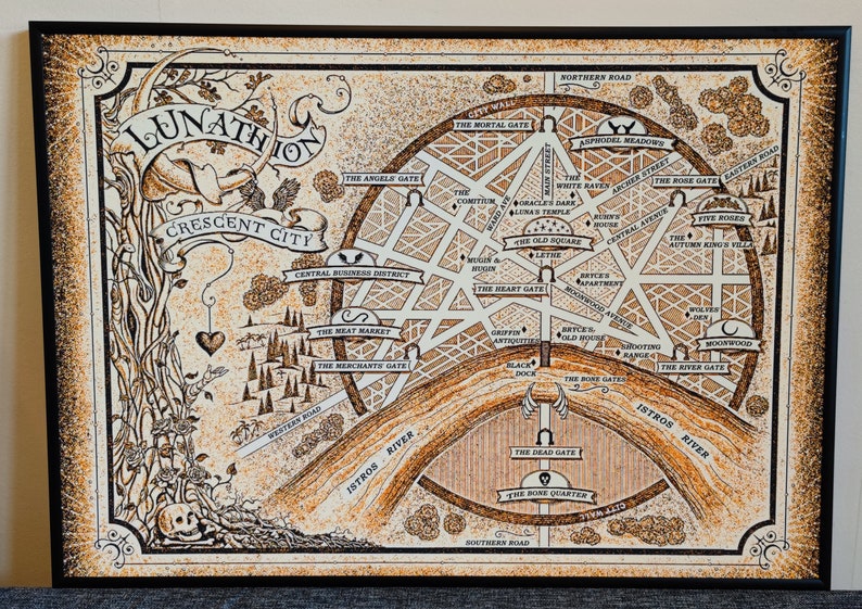 High Quality Map of the Lunathion City From the Crescent City - Etsy