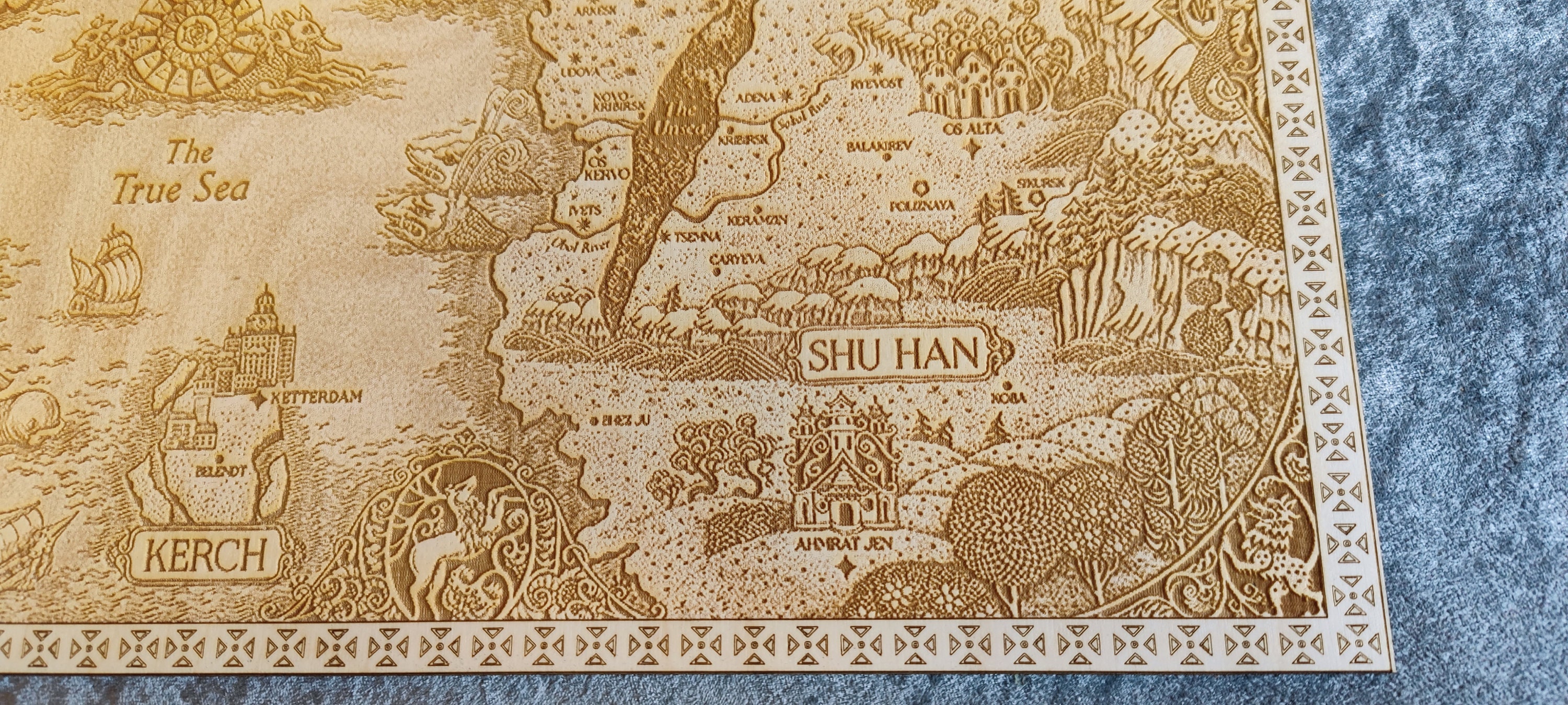 Laser Engraved Grishaverse World Map From the Grisha Universe | Etsy UK