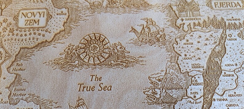 Laser Engraved Grishaverse World Map From the Grisha Universe - Etsy UK