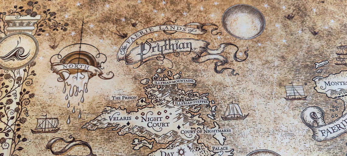 High Quality Map of the ACOTAR World From the Court of Thorns - Etsy ...