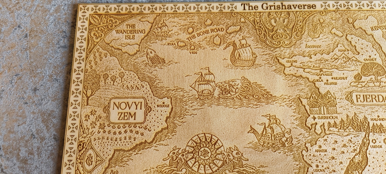 Laser Engraved Grishaverse World Map From the Grisha Universe | Etsy UK