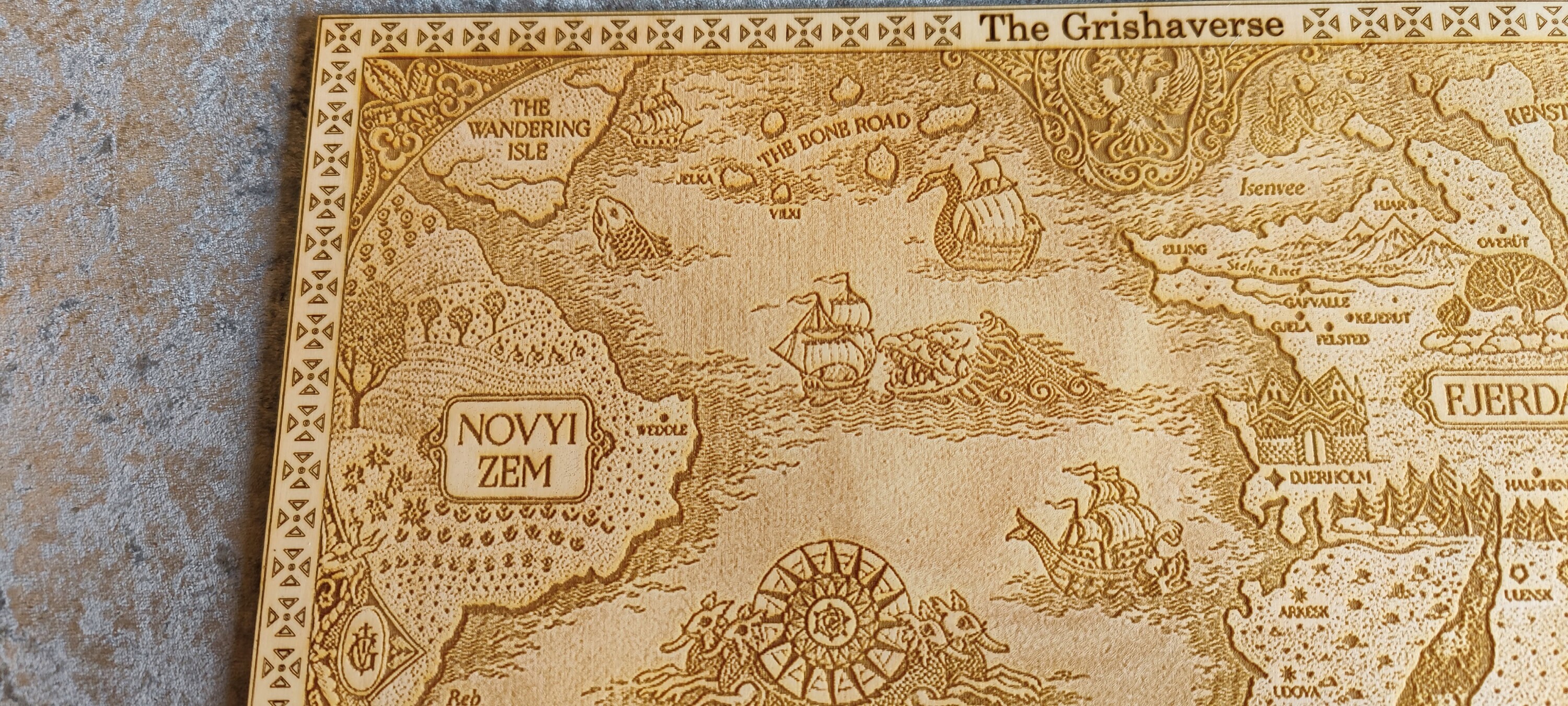 Laser Engraved Grishaverse World Map From the Grisha Universe - Etsy UK