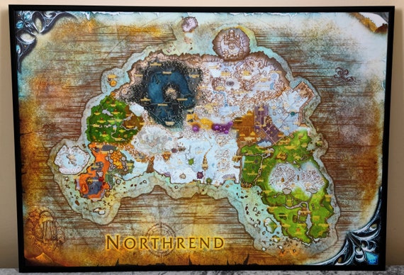High Quality Map of the Northrend From World of Warcraft - Etsy