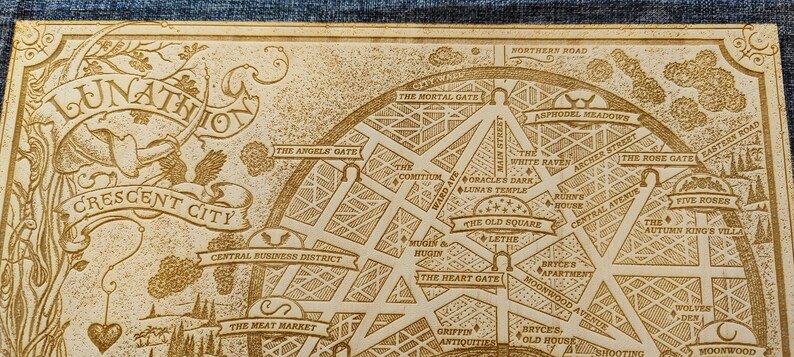 Laser Engraved Lunathion City From the Crescent City Series - Etsy UK