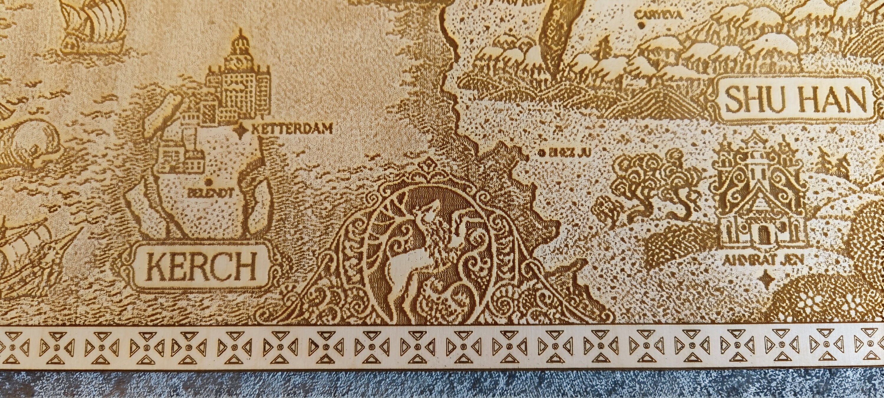 Laser Engraved Grishaverse World Map From the Grisha Universe | Etsy UK