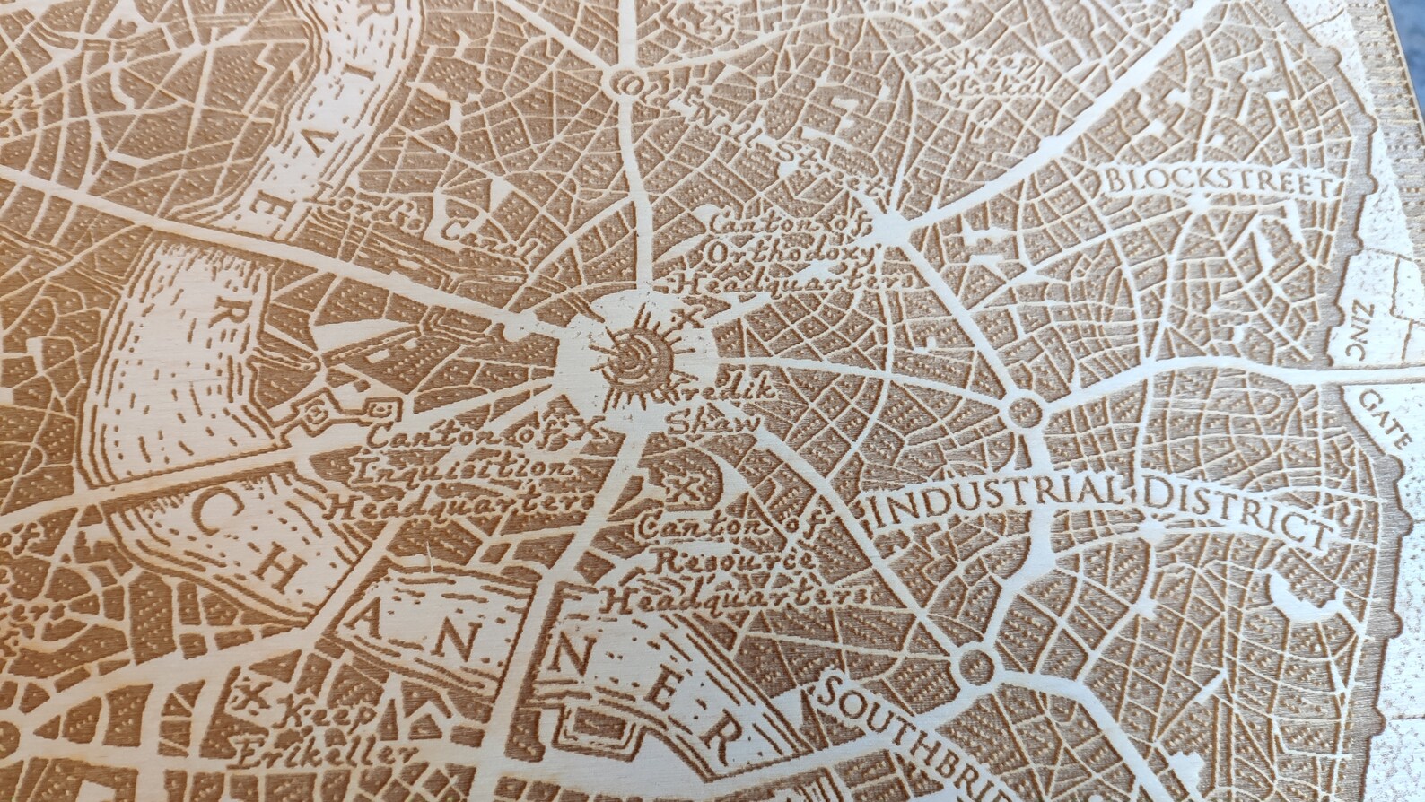 Laser Engraved Map of Luthadel From Mistborn: the Final Empire | Etsy