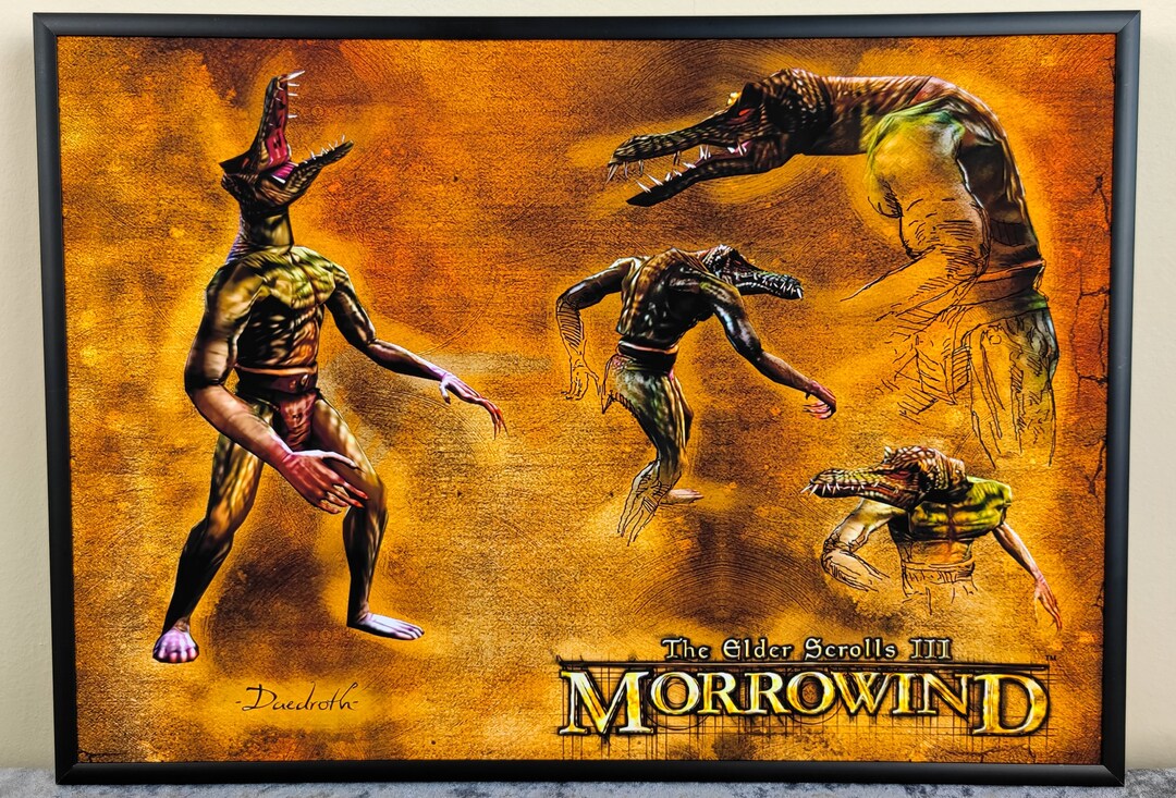 High Quality Poster of a Daedroth From the Elder Scrolls 3: Morrowind ...