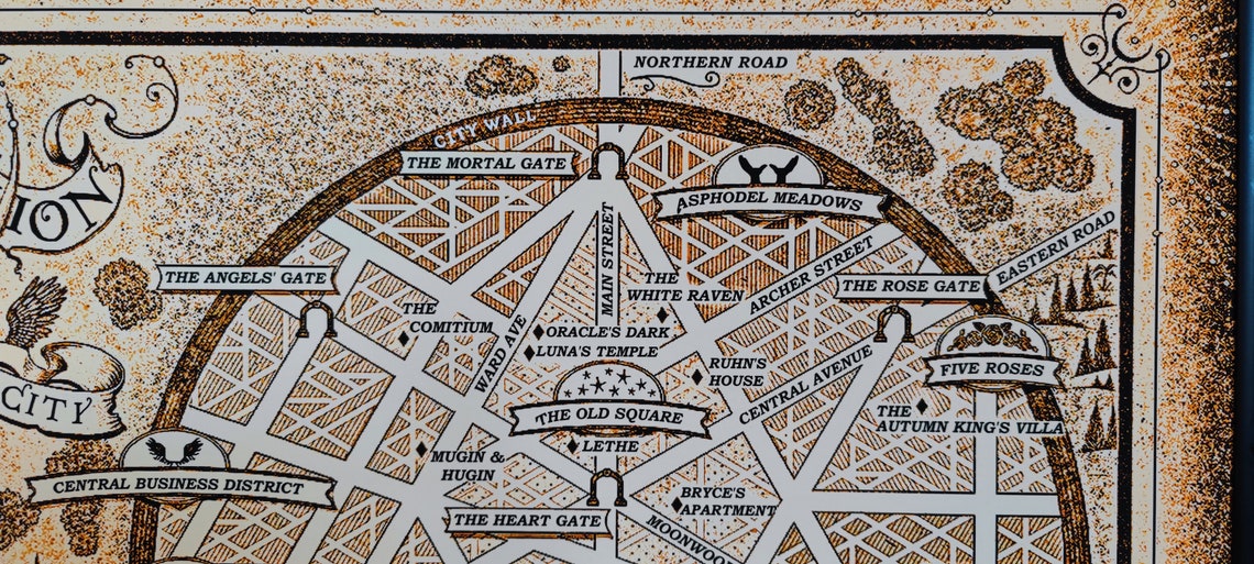 High Quality Map of the Lunathion City From the Crescent City | Etsy