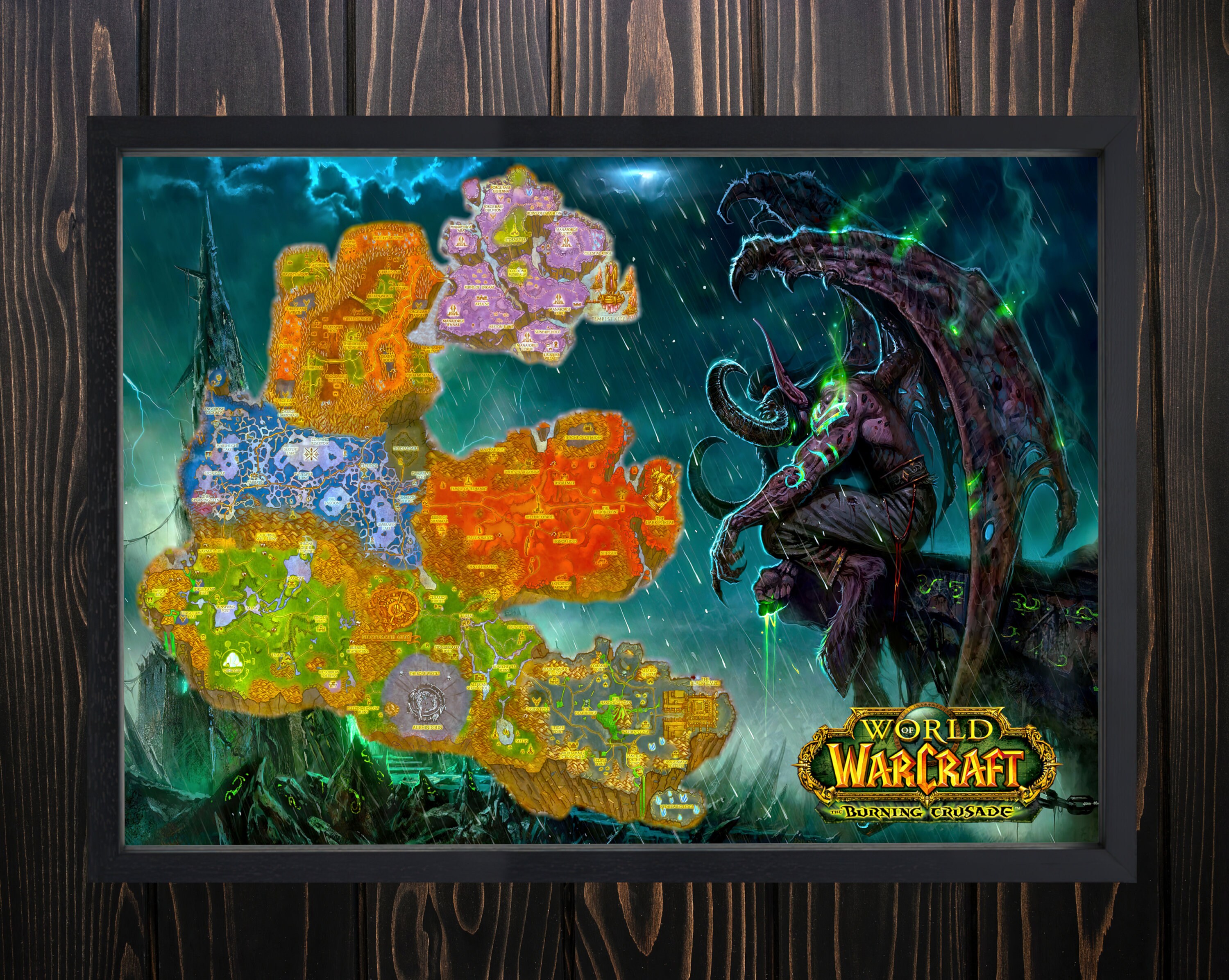 High Quality Poster of the Outlands Map From the Burning - Etsy