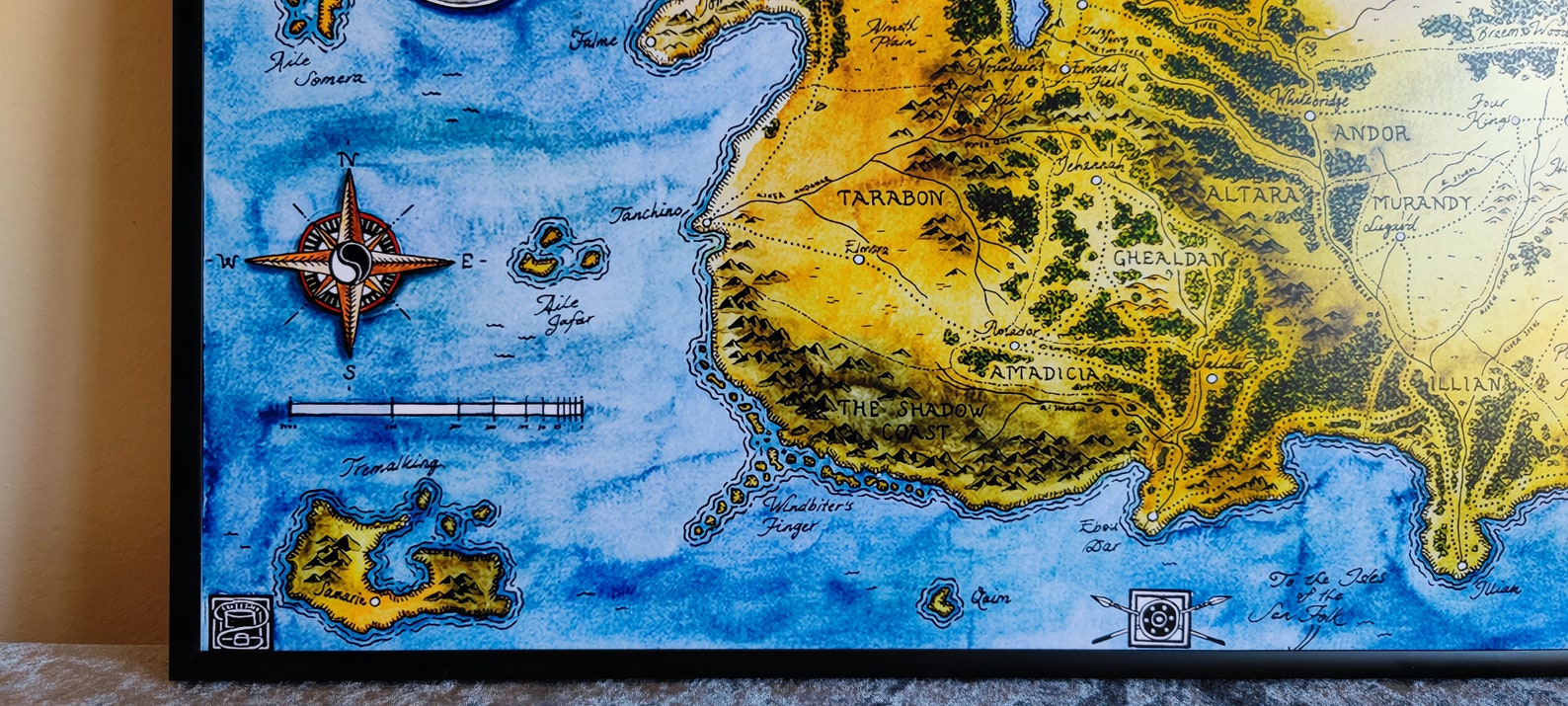 High Quality Map of the Westlands the Wheel of Time World by - Etsy Ireland