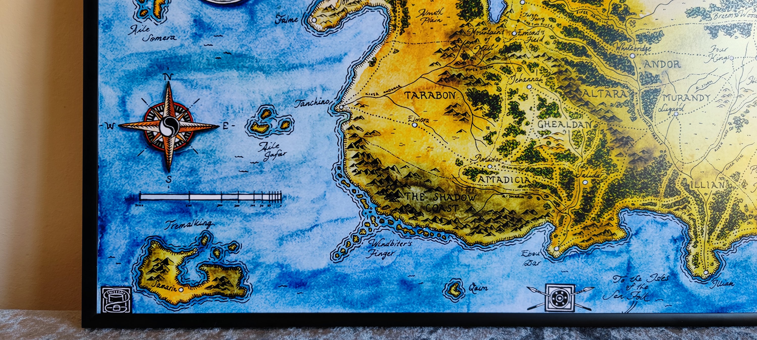 High Quality Map of the Westlands the Wheel of Time World by - Etsy Ireland