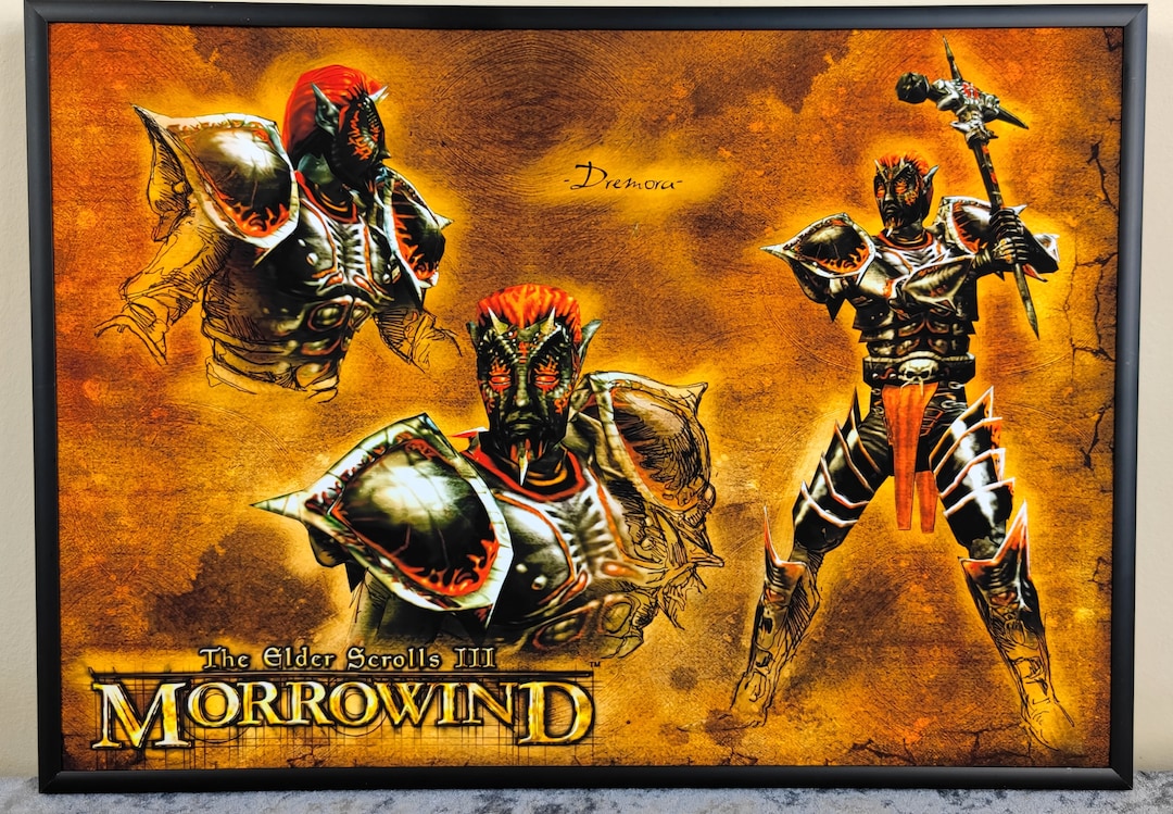 High Quality Poster of a Dremora From the Elder Scrolls 3: Morrowind - Etsy