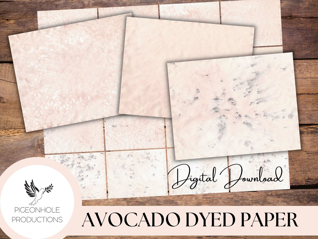 Pink Avocado Dyed Papers—printable—16 Sheets Pink Mottled, Some Lace ...