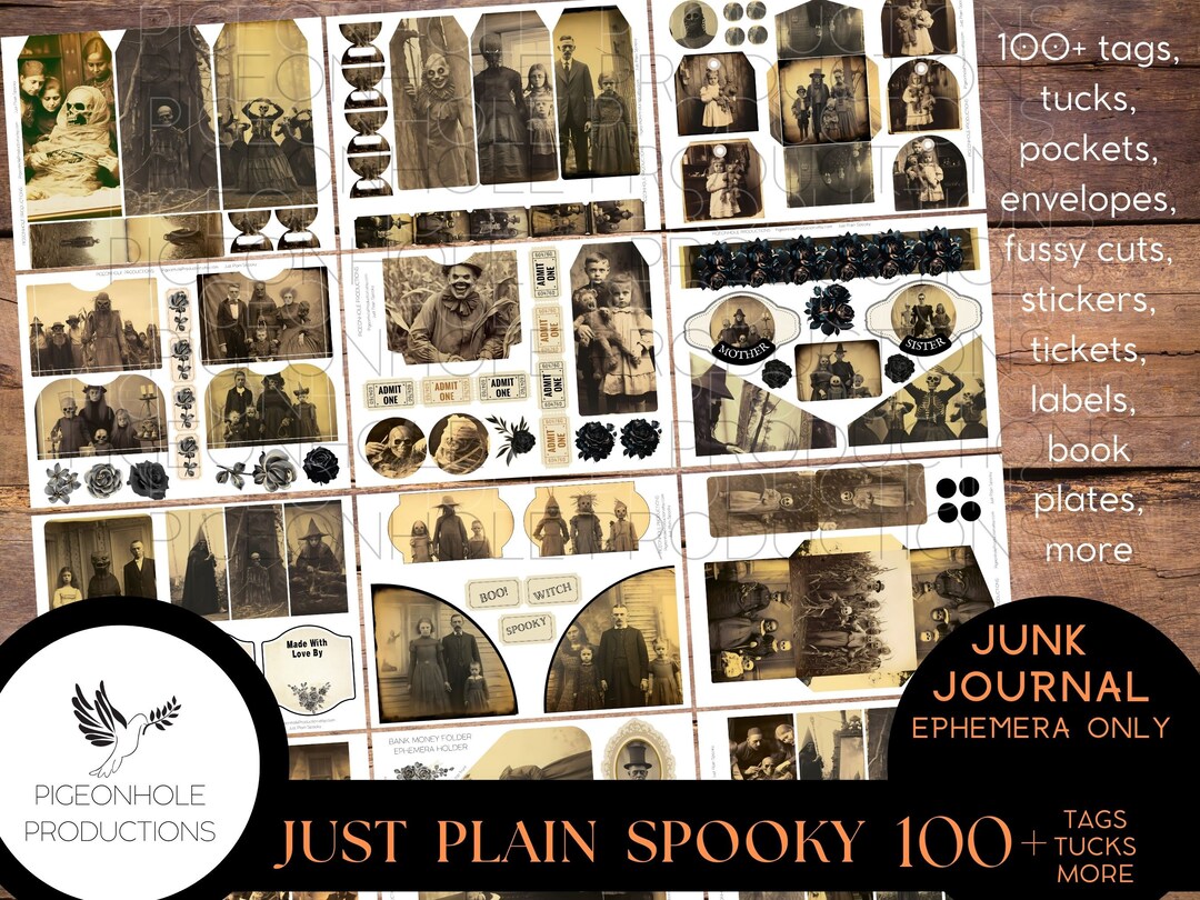 Just Plain Spooky Junk Journal EPHEMERA, PRINTABLE, Halloween, Gothic ...
