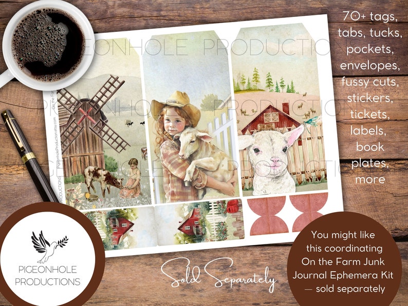 On the Farm Junk Journal Pages Only Kit PRINTABLE 30 Sheets - Etsy