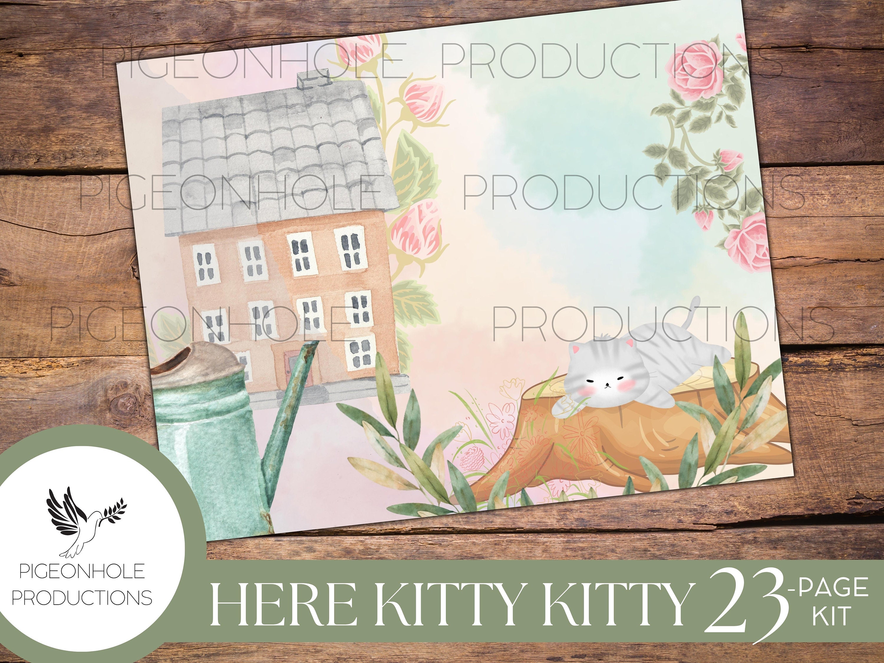 Here Kitty Kitty Junk Journal Kit PRINTABLE 21 Pages - Etsy