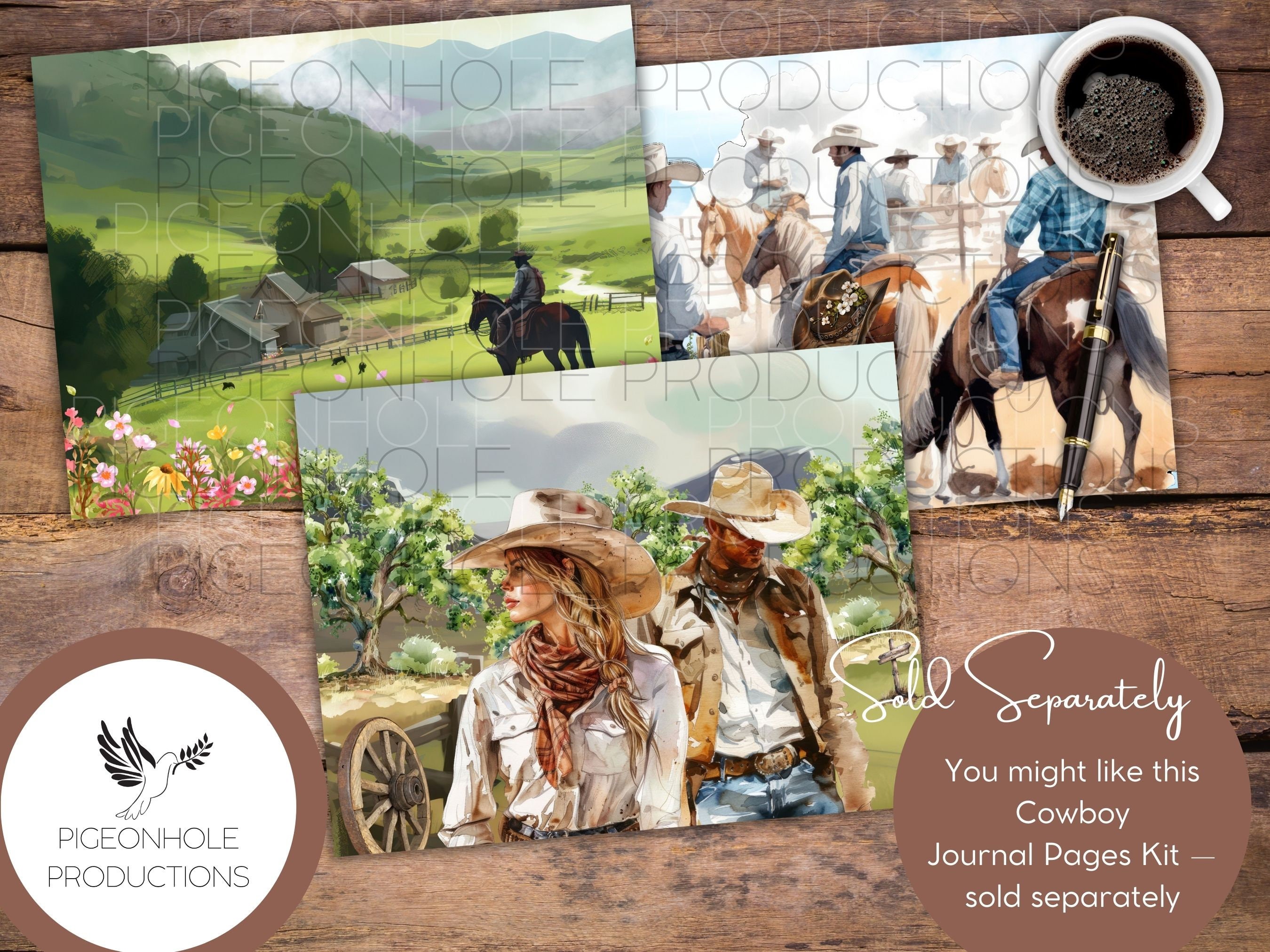 Cowboy Junk Journal EPHEMERA, PRINTABLE, 70+ Tags, Tucks, Pockets ...