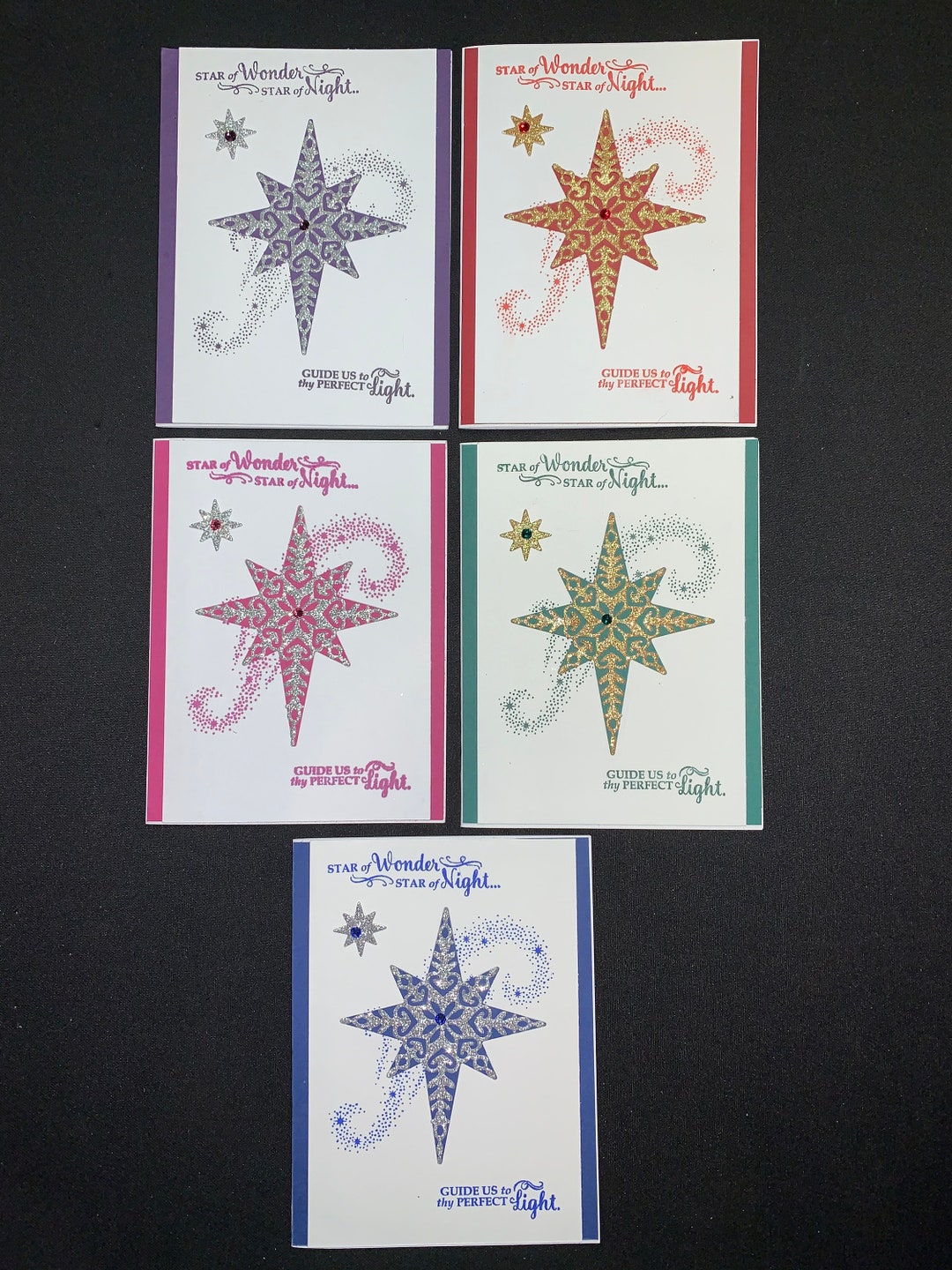 Star Card Set of 5 - Etsy