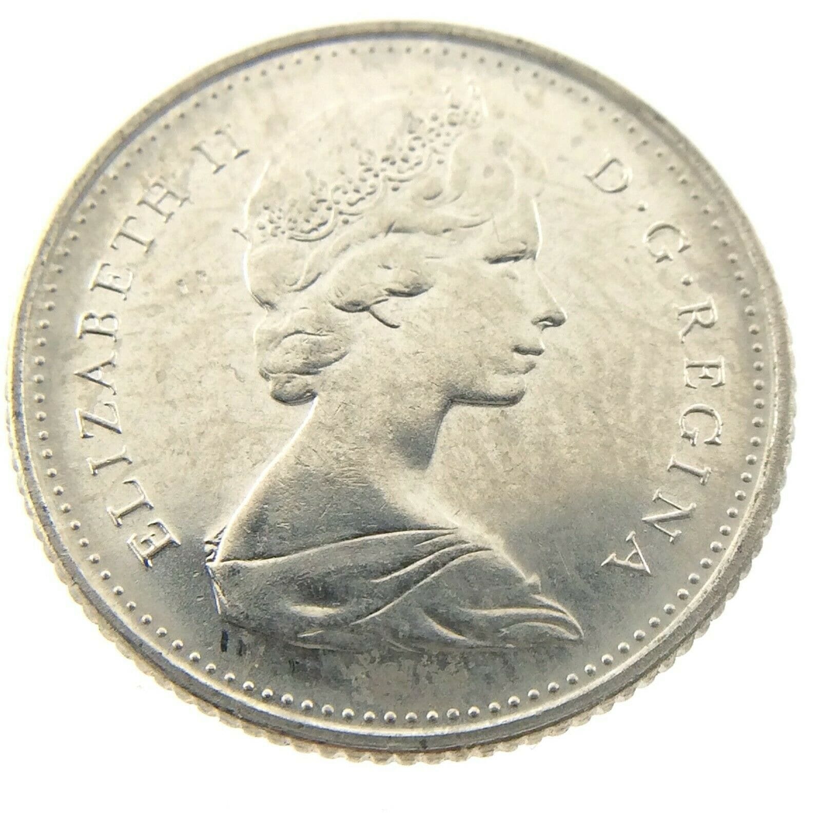 1977 Canada 10 Cents Dime Canadian Uncirculated Elizabeth II Coin Fresh ...