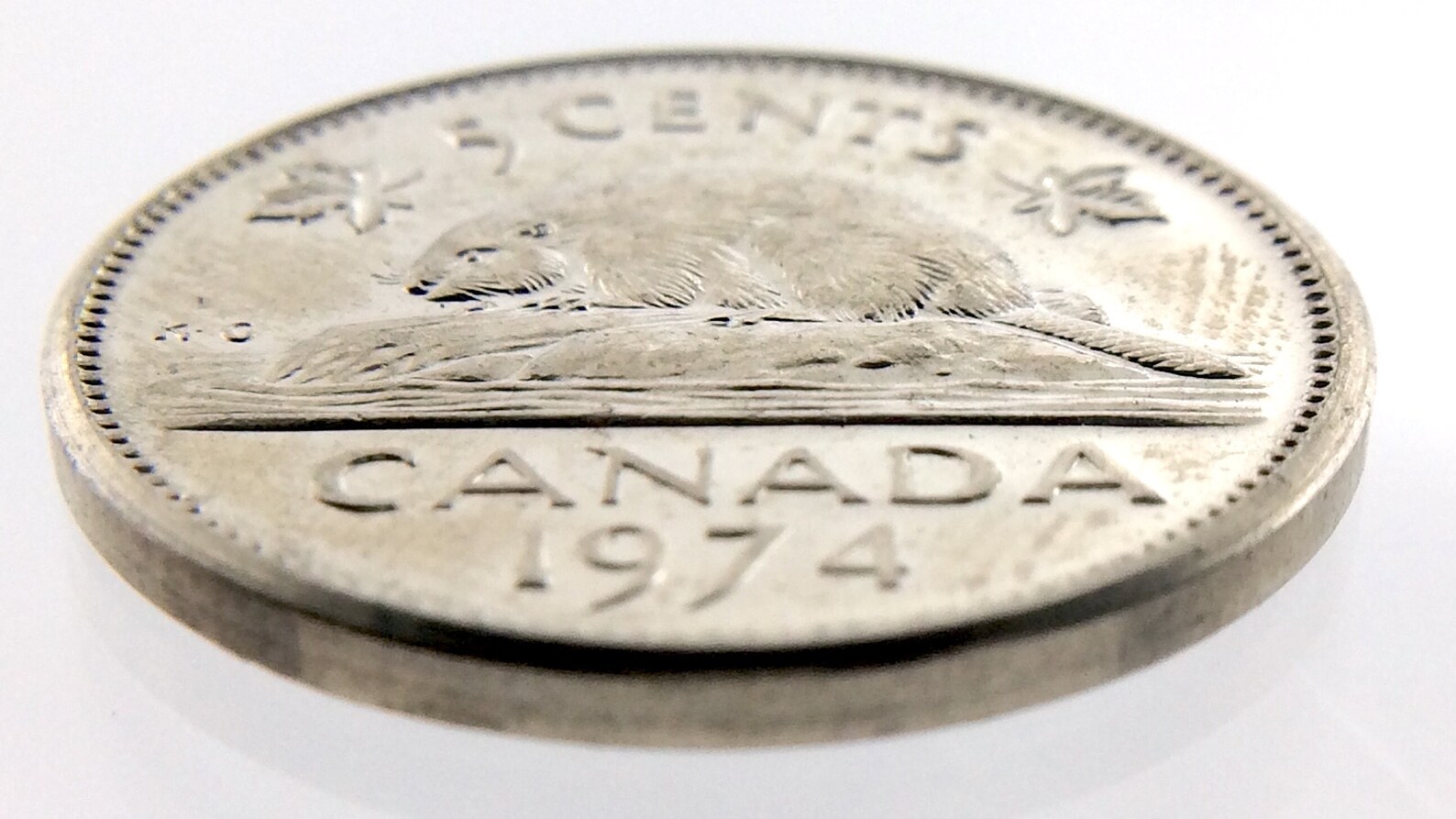 1974 Canada Five 5 Cents Nickel Uncirculated New Coin Fresh From Roll ...