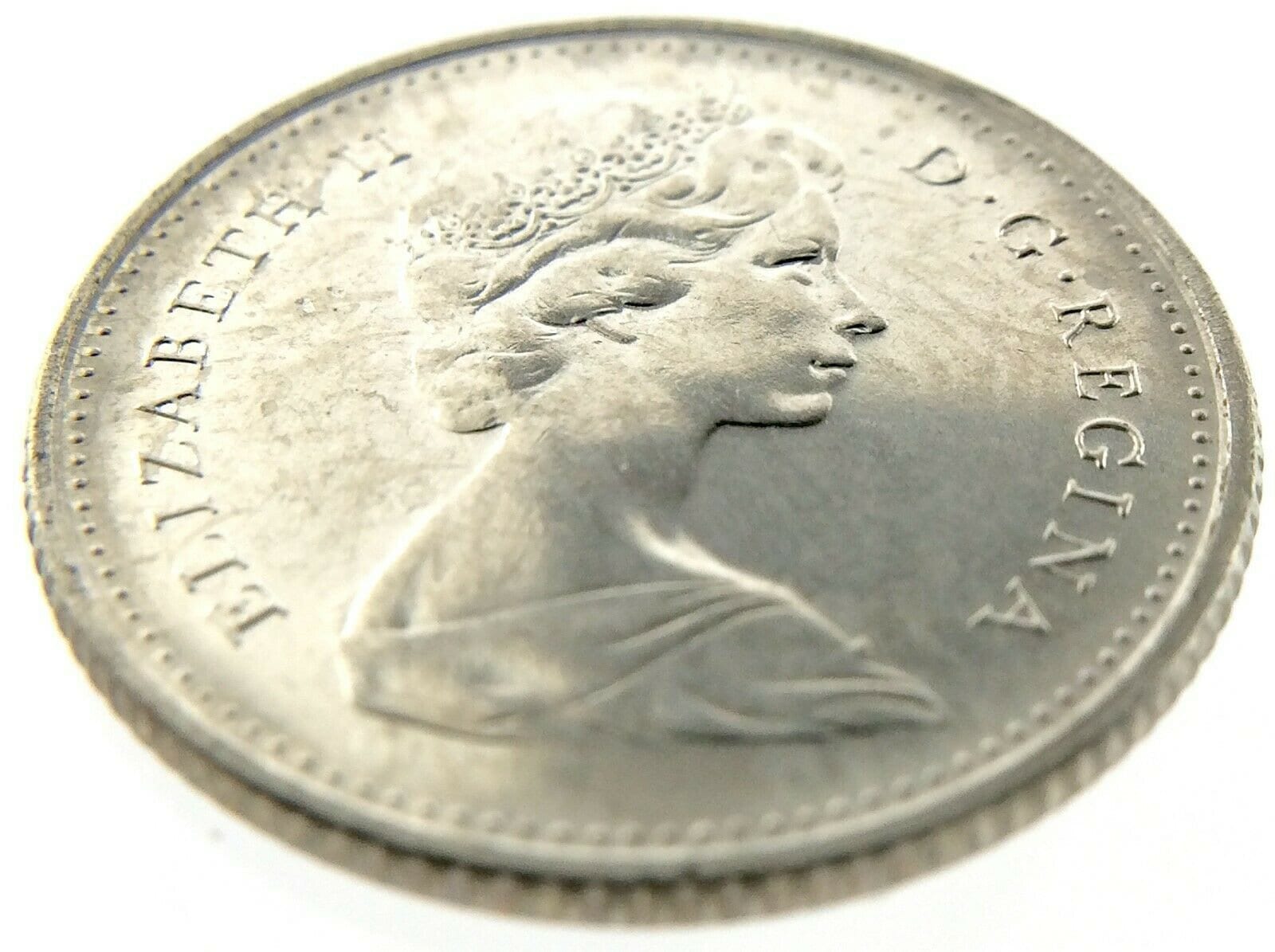 1977 Canada 10 Cents Dime Canadian Uncirculated Elizabeth II Coin Fresh ...
