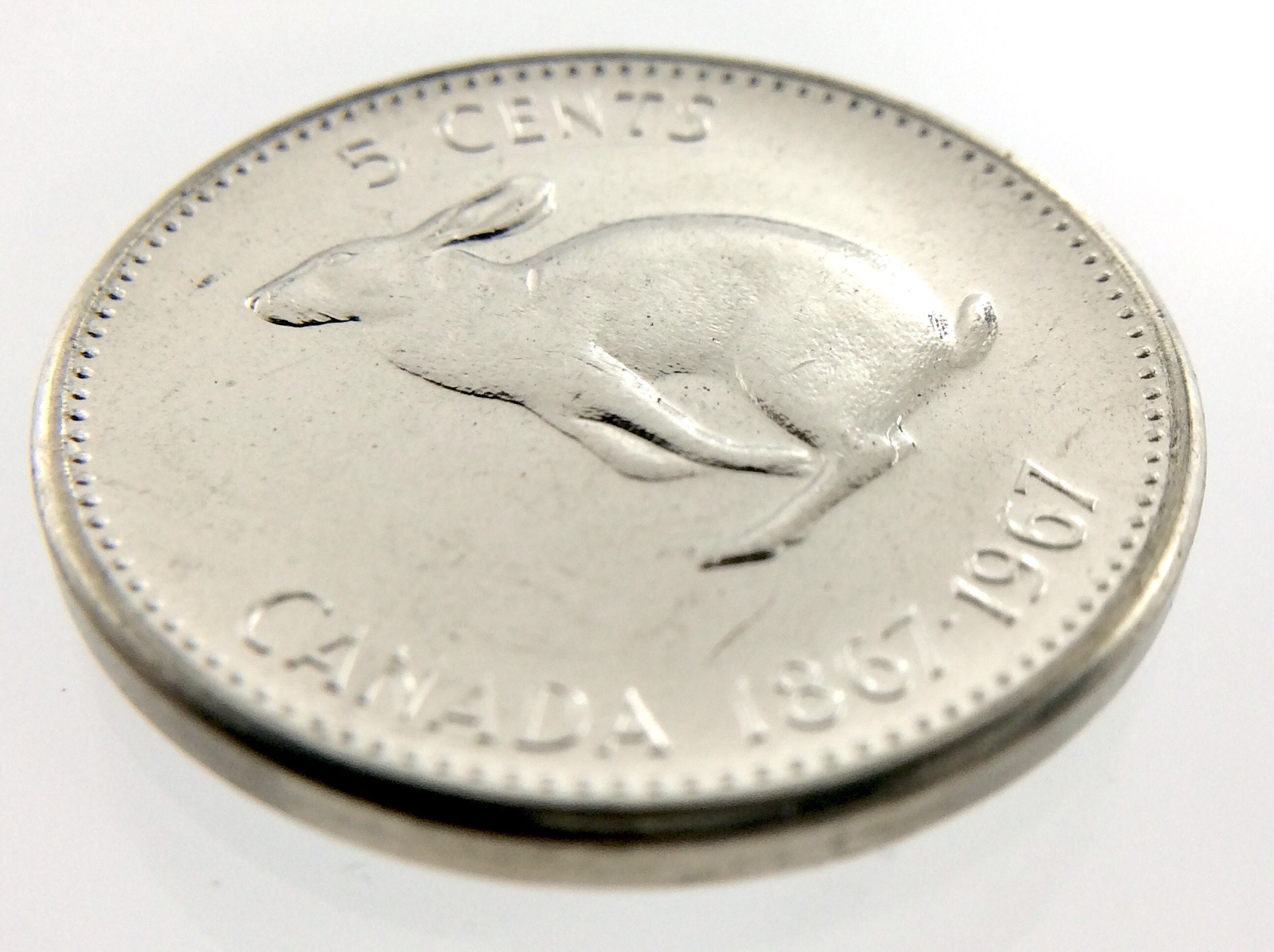 1967 Canada Five 5 Cents Nickel Uncirculated Canadian Coin Fresh From ...