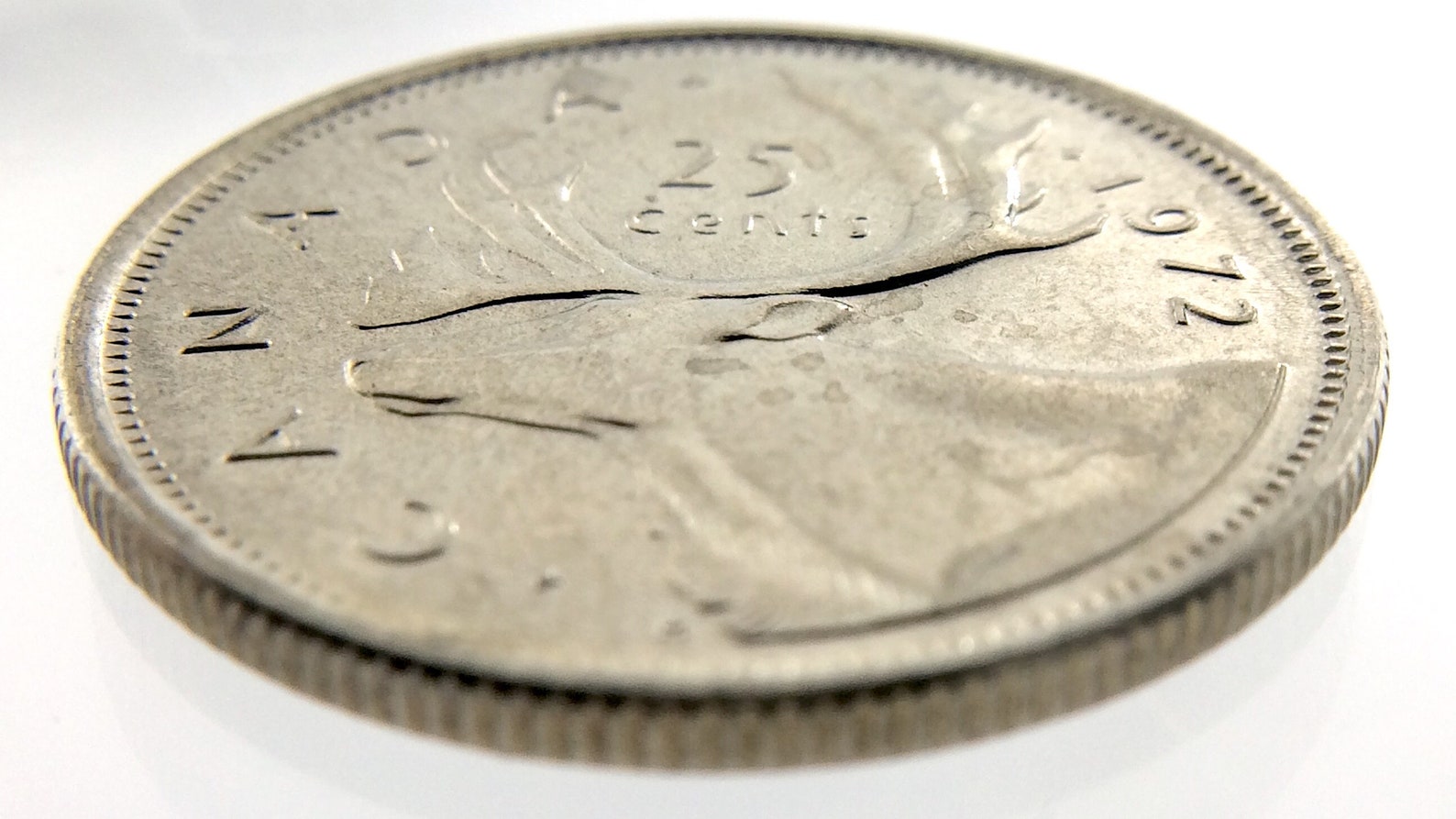 1972 Canada Twenty Five 25 Cents Nickel Quarter Canadian Brilliant ...