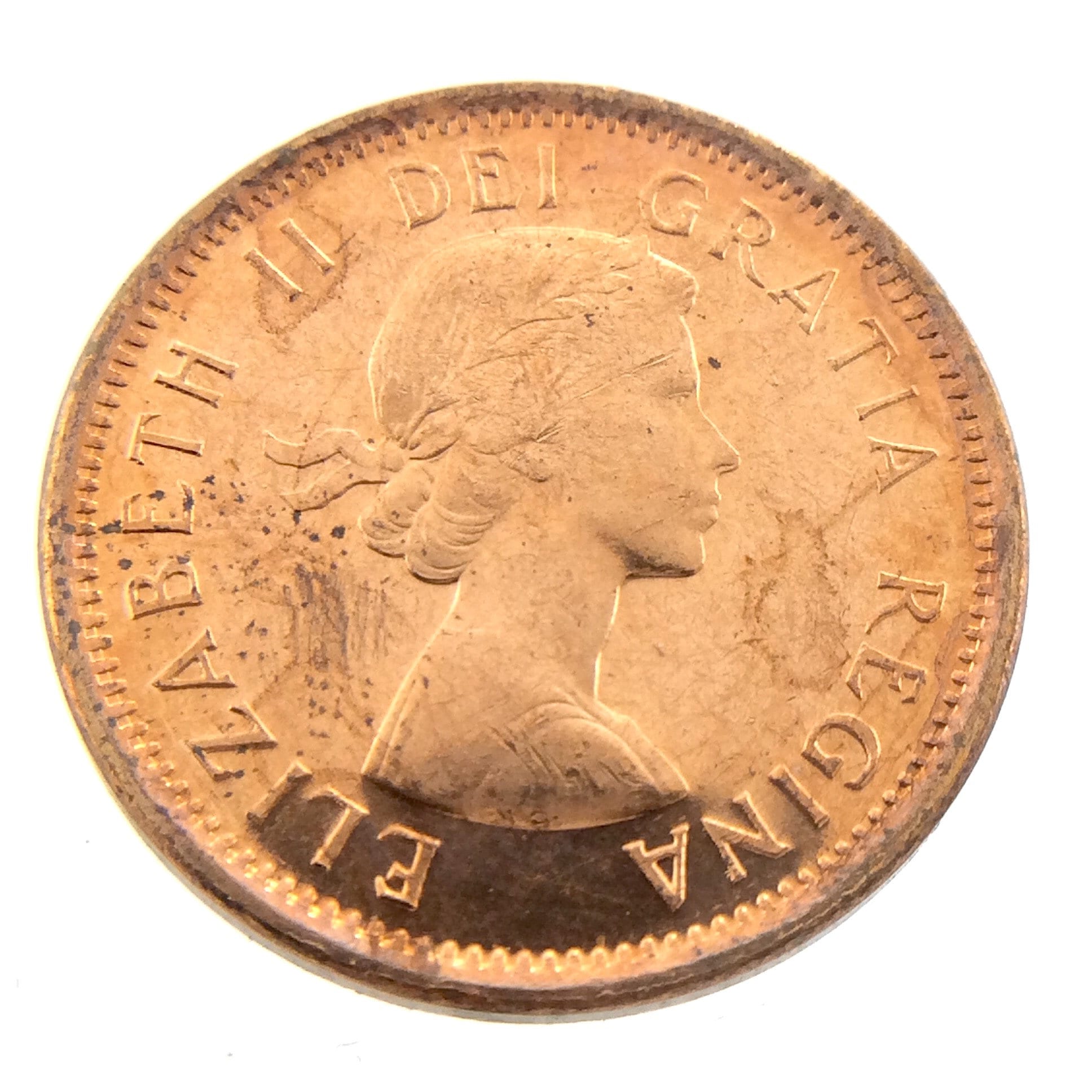 1963 Canada One 1 Cent Copper Penny Uncirculated Canadian Coin Fresh ...