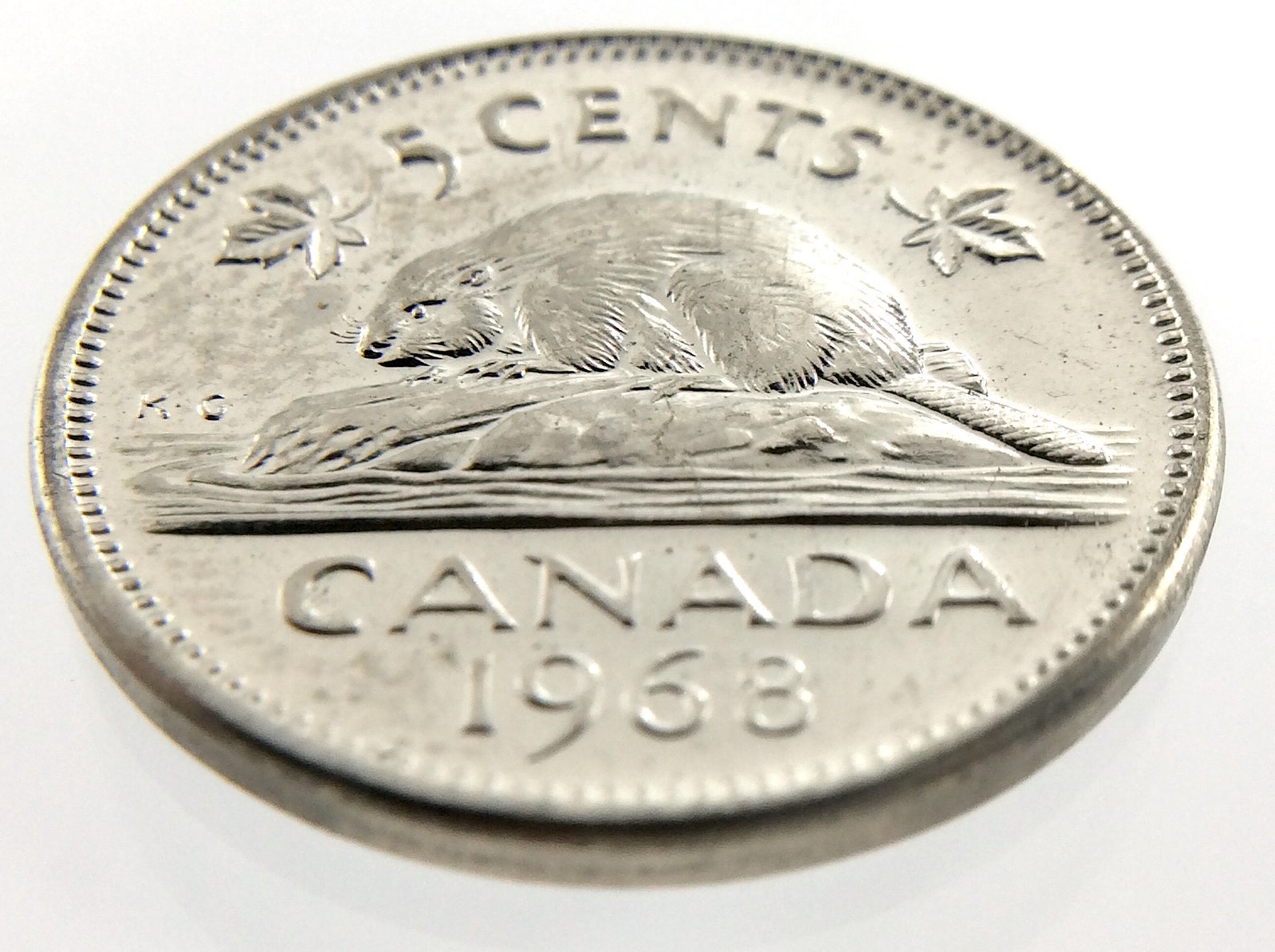 1968 Canada Five 5 Cents Nickel Uncirculated New Canadian Coin New ...