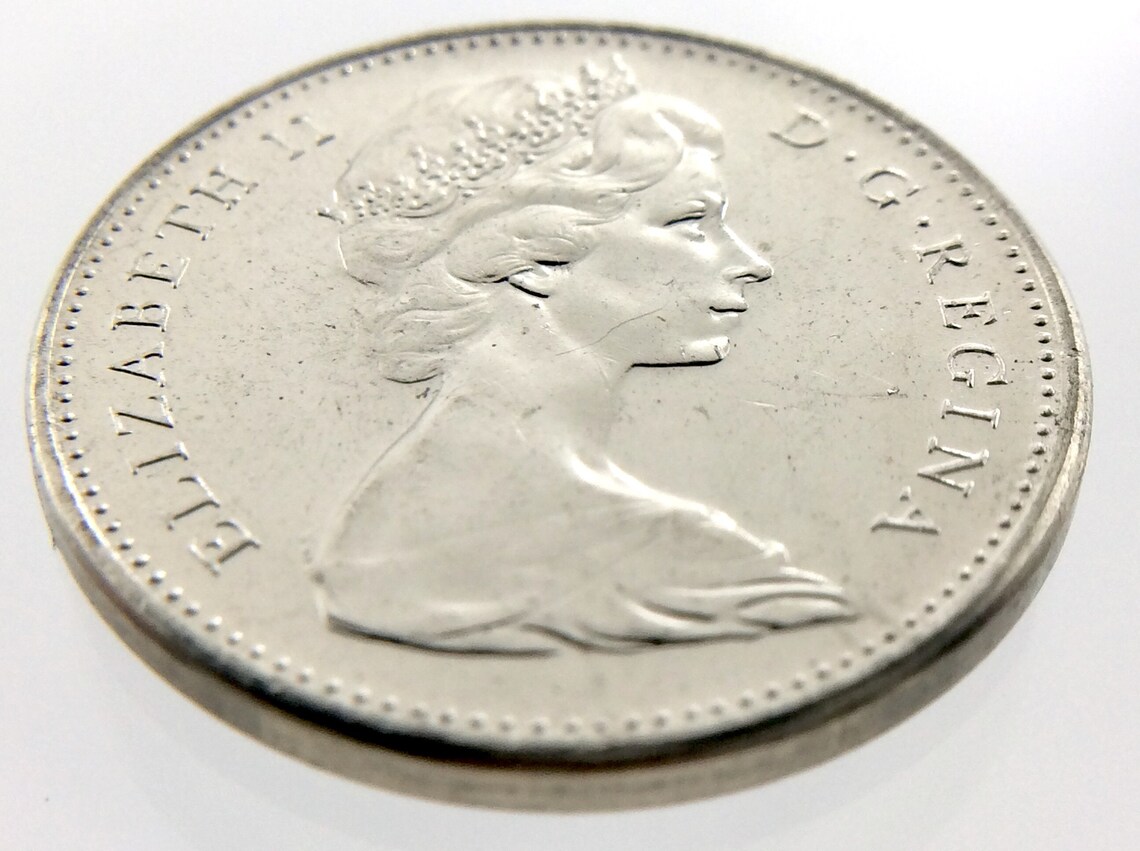 1968 Canada Five 5 Cents Nickel Uncirculated New Canadian Coin New ...
