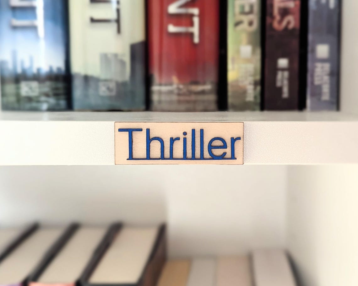 Bookshelf Labels - Shelf Decorations - Repositionable Book Cart Sign ...