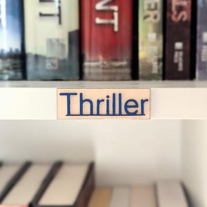 Bookshelf Labels - Shelf Decorations - Repositionable Book Cart Sign ...