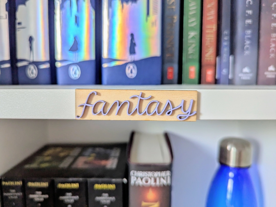 Bookshelf Labels - Shelf Decorations - Repositionable Book Cart Sign ...