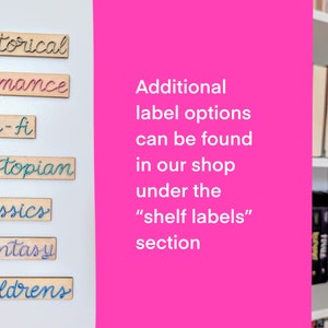 Bookshelf Labels Shelf Decorations Repositionable Book Cart Sign ...