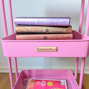 Bookshelf Labels Shelf Decorations Repositionable Book Cart Sign ...