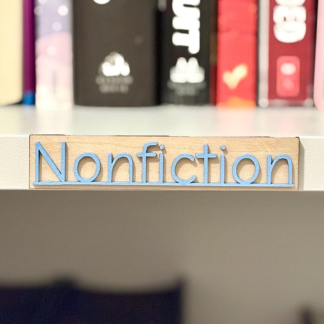Bookshelf Labels Shelf Decorations Repositionable Book Cart Sign ...
