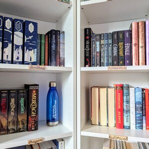 Bookshelf Labels Shelf Decorations Repositionable Book Cart Sign ...